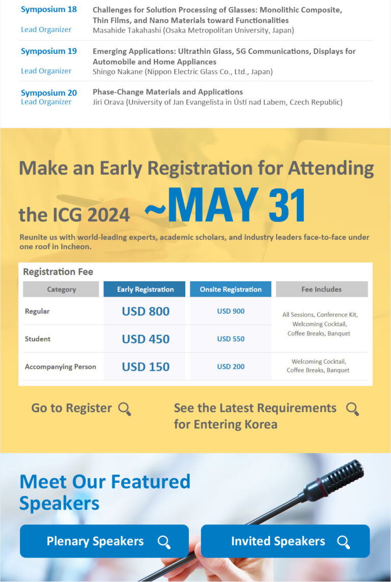 ICG Annual Meeting 2024 – ICG | International Commission on Glass
