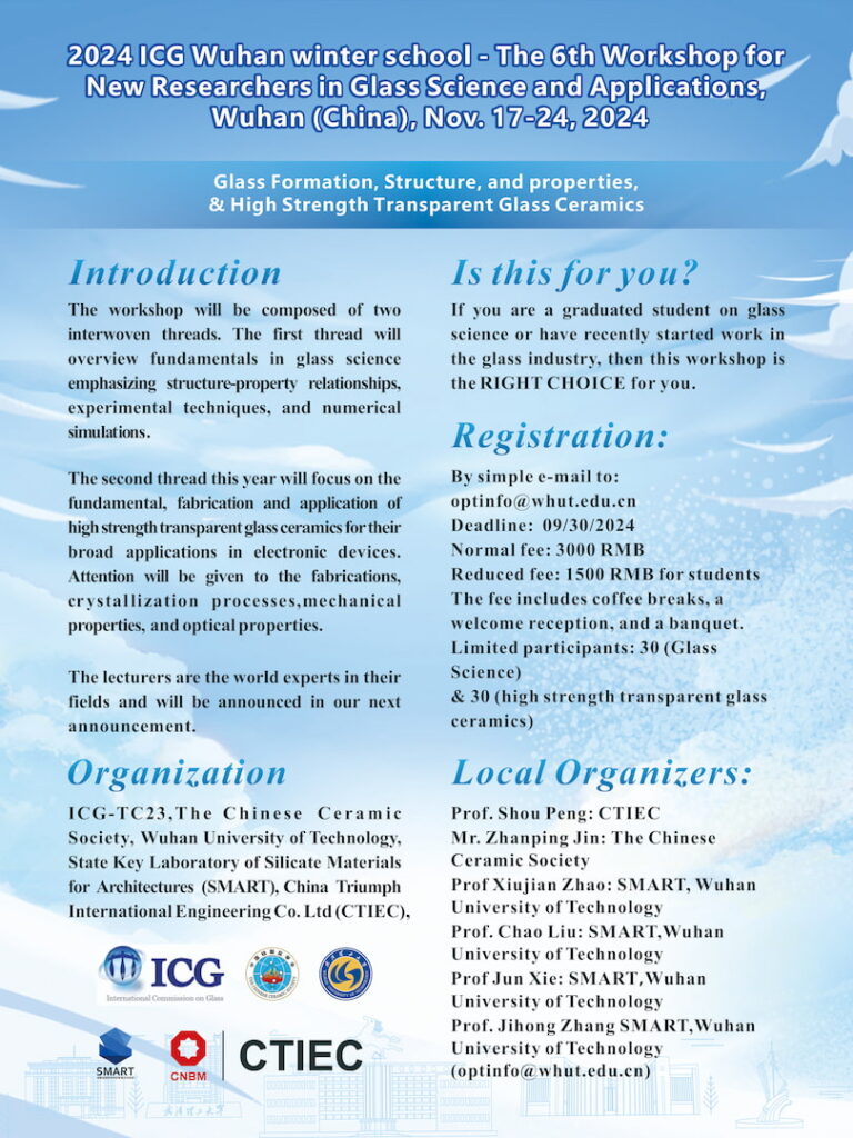 2024 Icg Winter School Icg International Commission On Glass