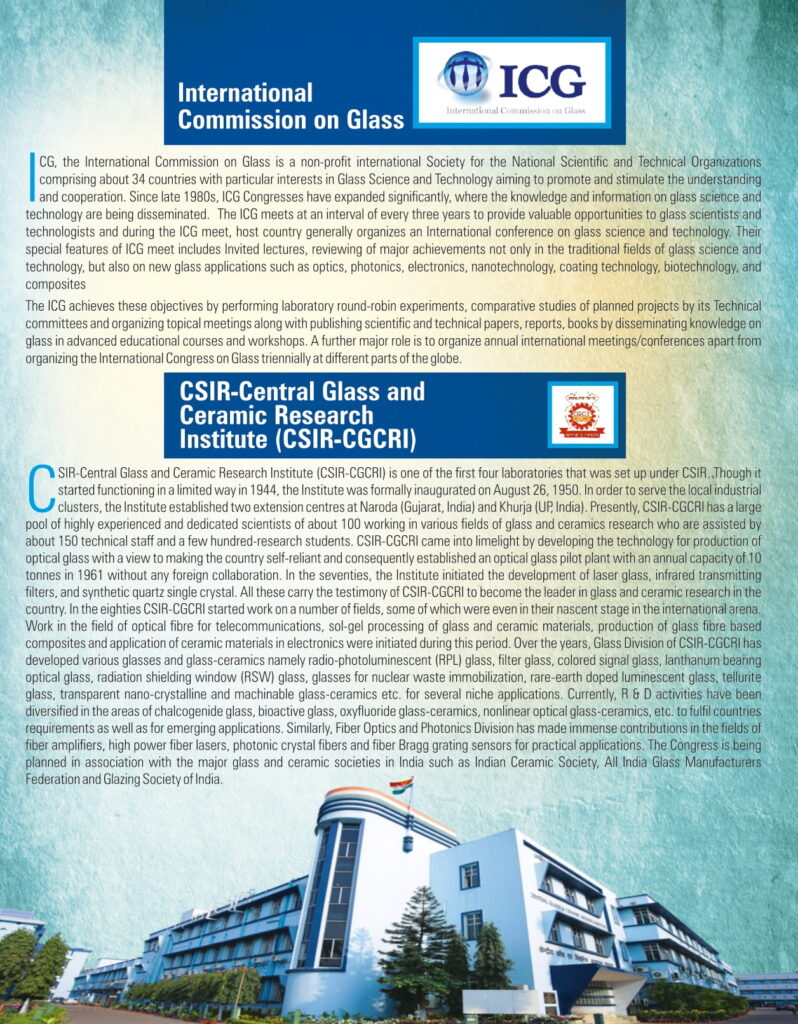 The 27ᵗʰ International Congress on Glass – ICG | International Commission on Glass