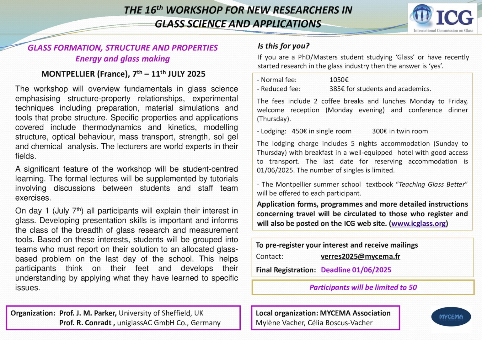 The 16th Montpellier Summer School – ICG | International Commission on ...